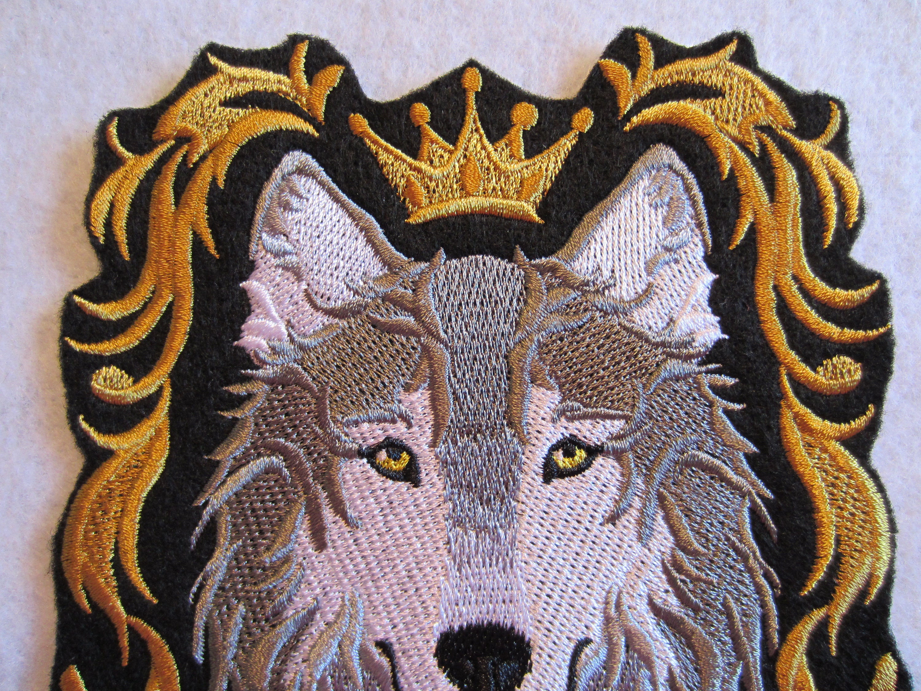 Embroidered Wolf Iron on Patch Wolf Patch Royal Wolf Wolf - Etsy