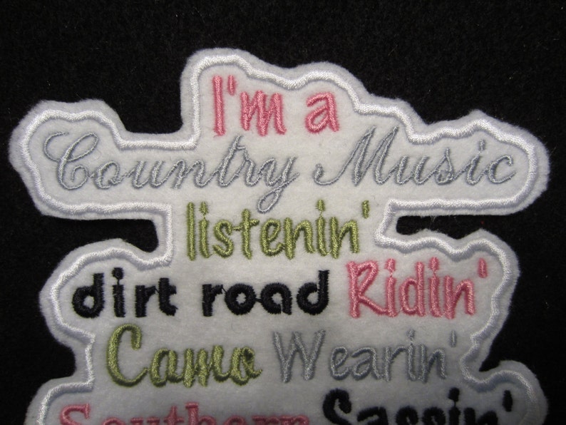 Embroidered Country Girl Patch Iron On Patch Sassy Girl | Etsy