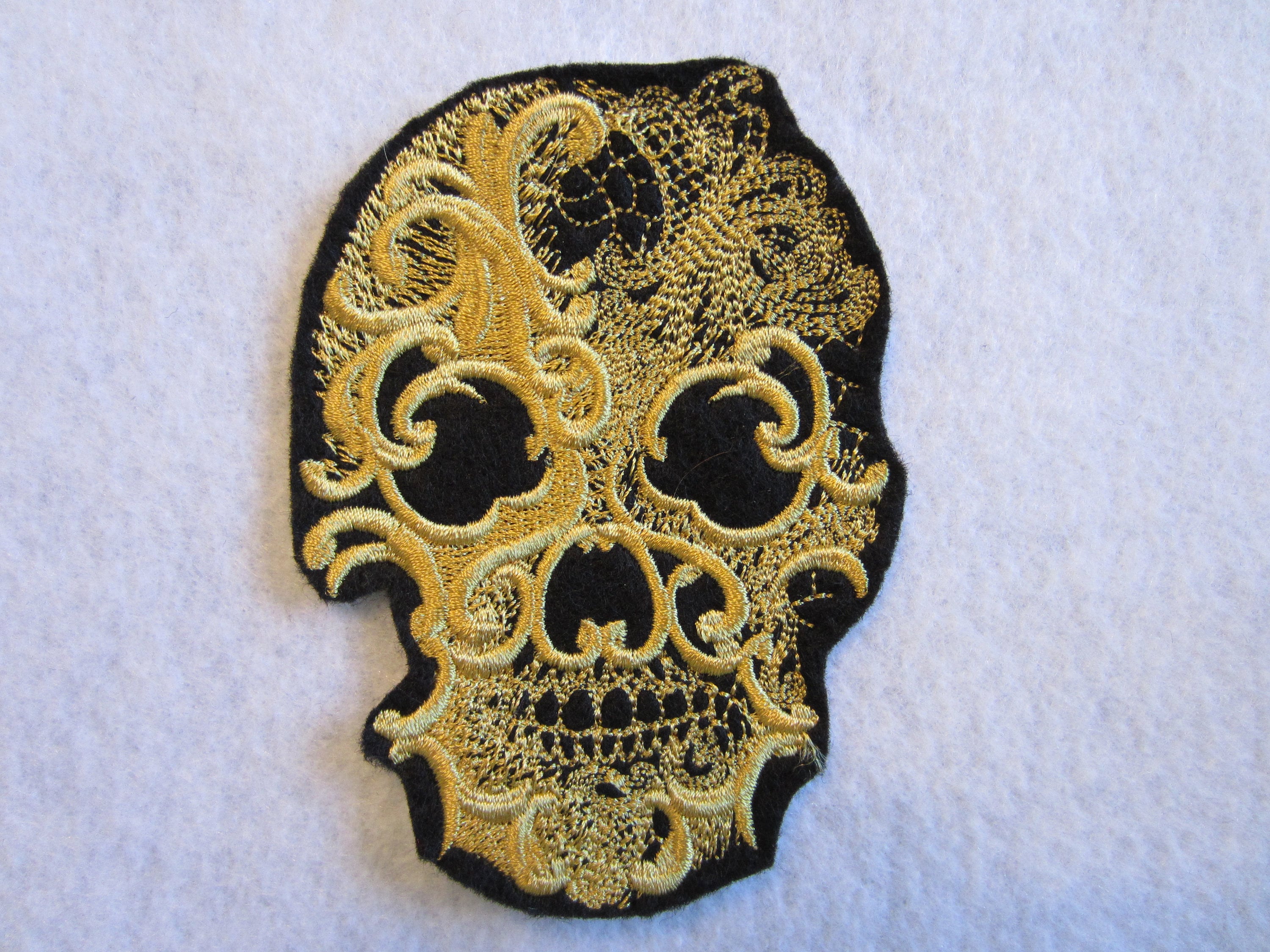 Embroidered Skull Iron on Patch Iron on Patch Skull Patch | Etsy