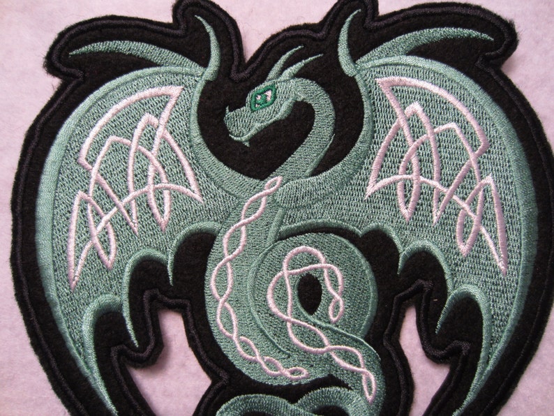Embroidered Flying Dragon Winged Dragon Iron On Dragon | Etsy