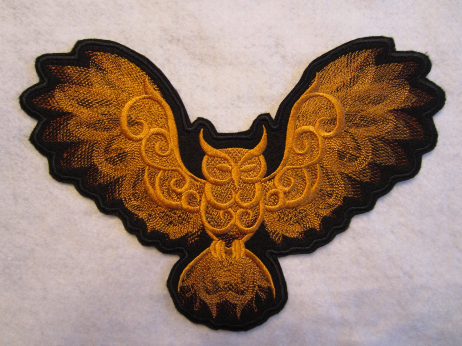 Large Embroidered Owl Patch Iron On Owl Patch Owl Owl | Etsy