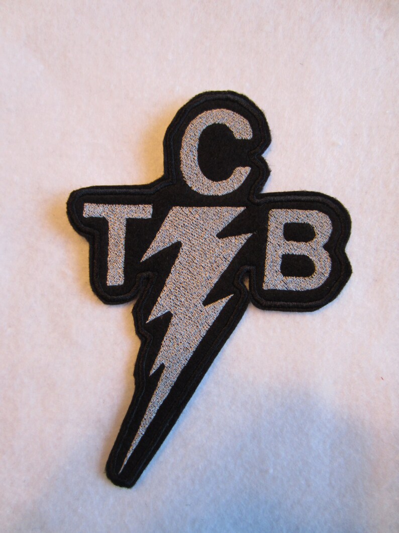 Embroidered Iron on TCB Patch Iron on Applique TCB Logo - Etsy