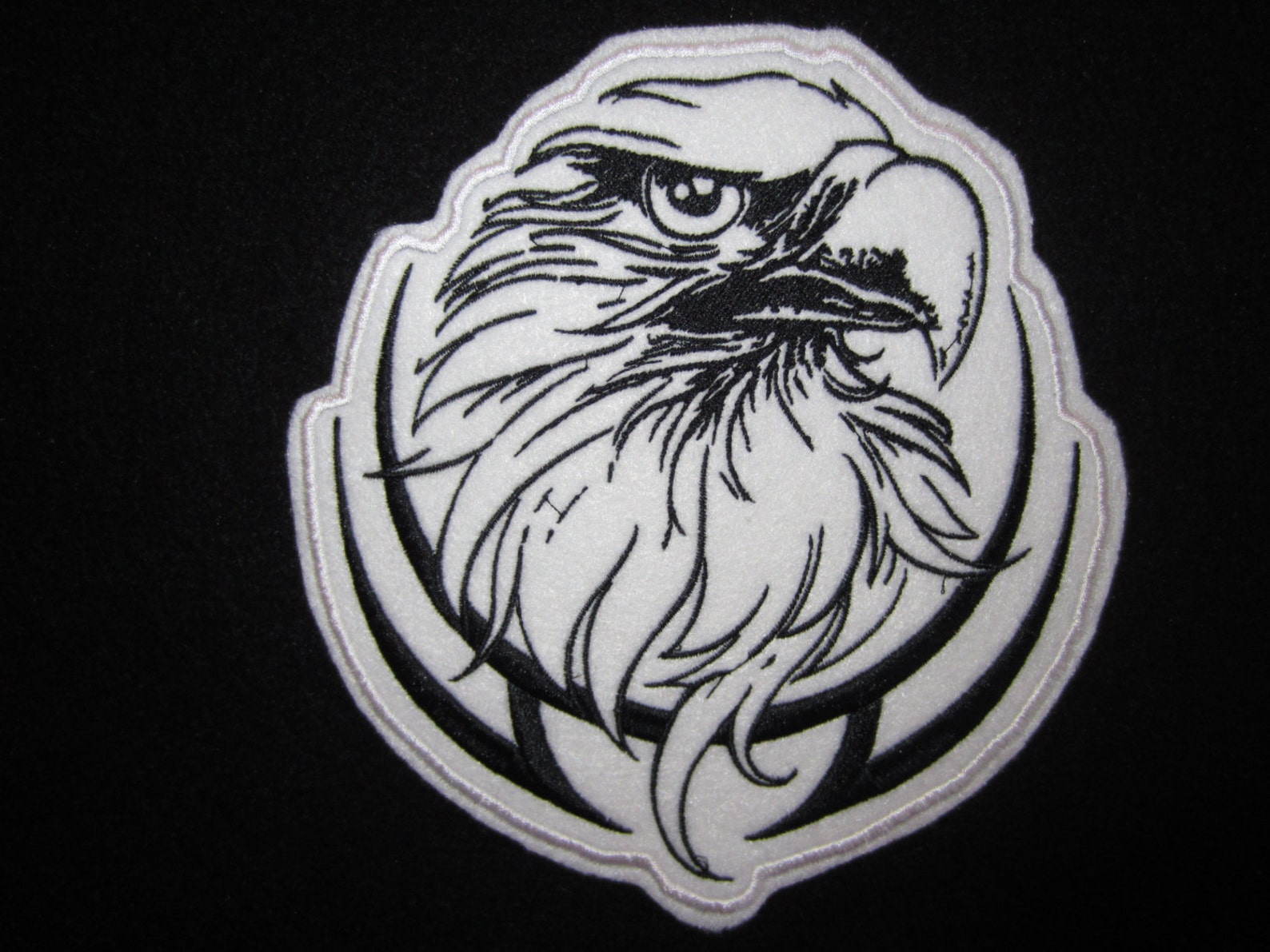 Large Embroidered Eagle Head Iron on Patch, Applique - Etsy