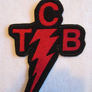 Embroidered Iron on TCB Patch, Iron on Applique, TCB Logo, Iron on ...