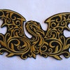 Embroidered Winged Dragon Iron on Patch, Dragon Patch, Dragon Applique ...