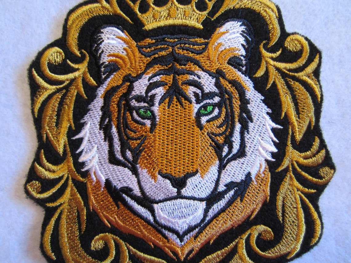 Embroidered Tiger Iron on Patch Iron on Patch Patch Tiger - Etsy