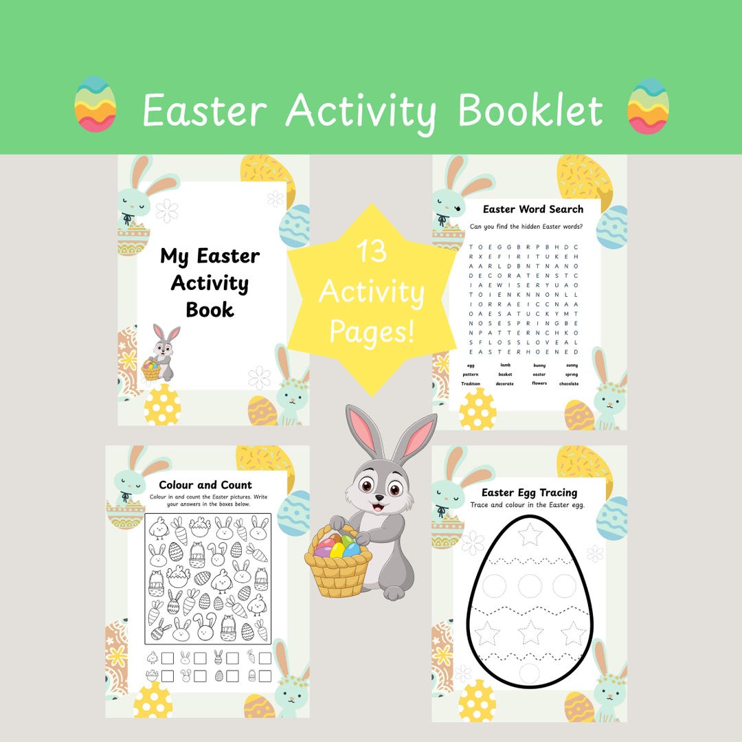 Easter Activity Booklet, Easter Printable Activities, Kids Easter ...