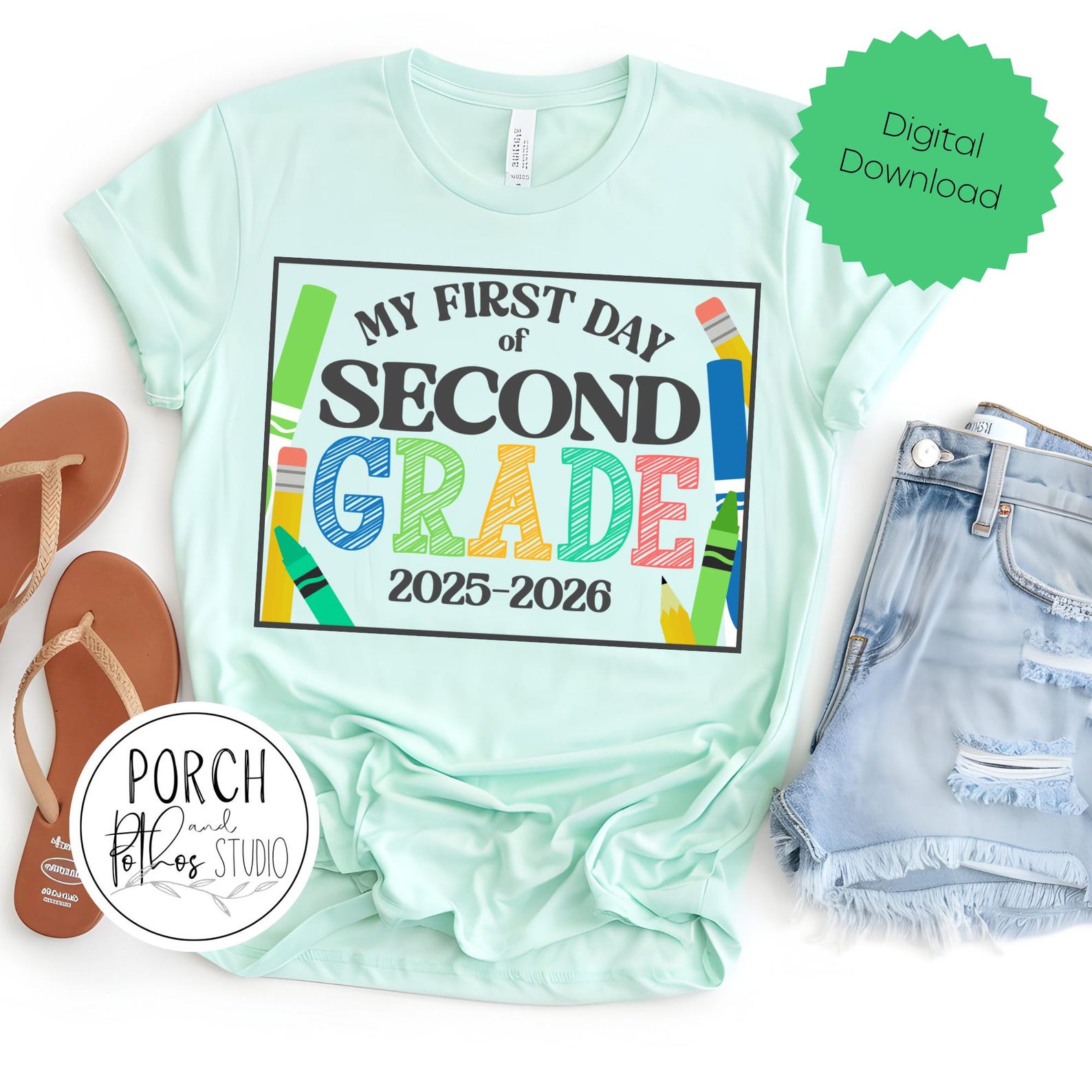 My First Day of Second Grade SVG PNG and PDF Bundle | Back to School ...
