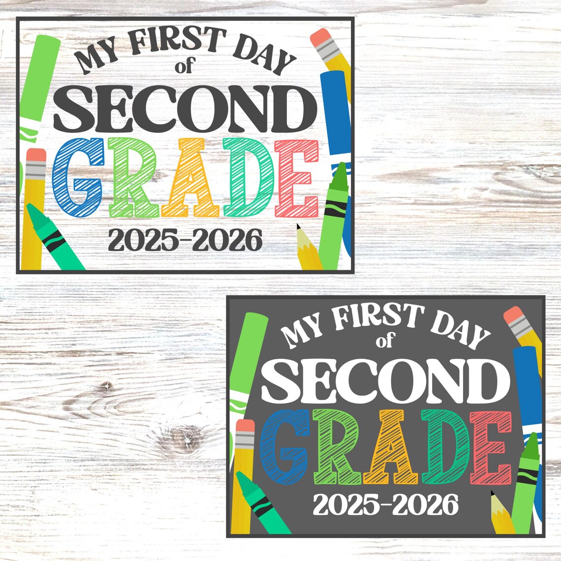 My First Day of Second Grade SVG PNG and PDF Bundle | Back to School ...