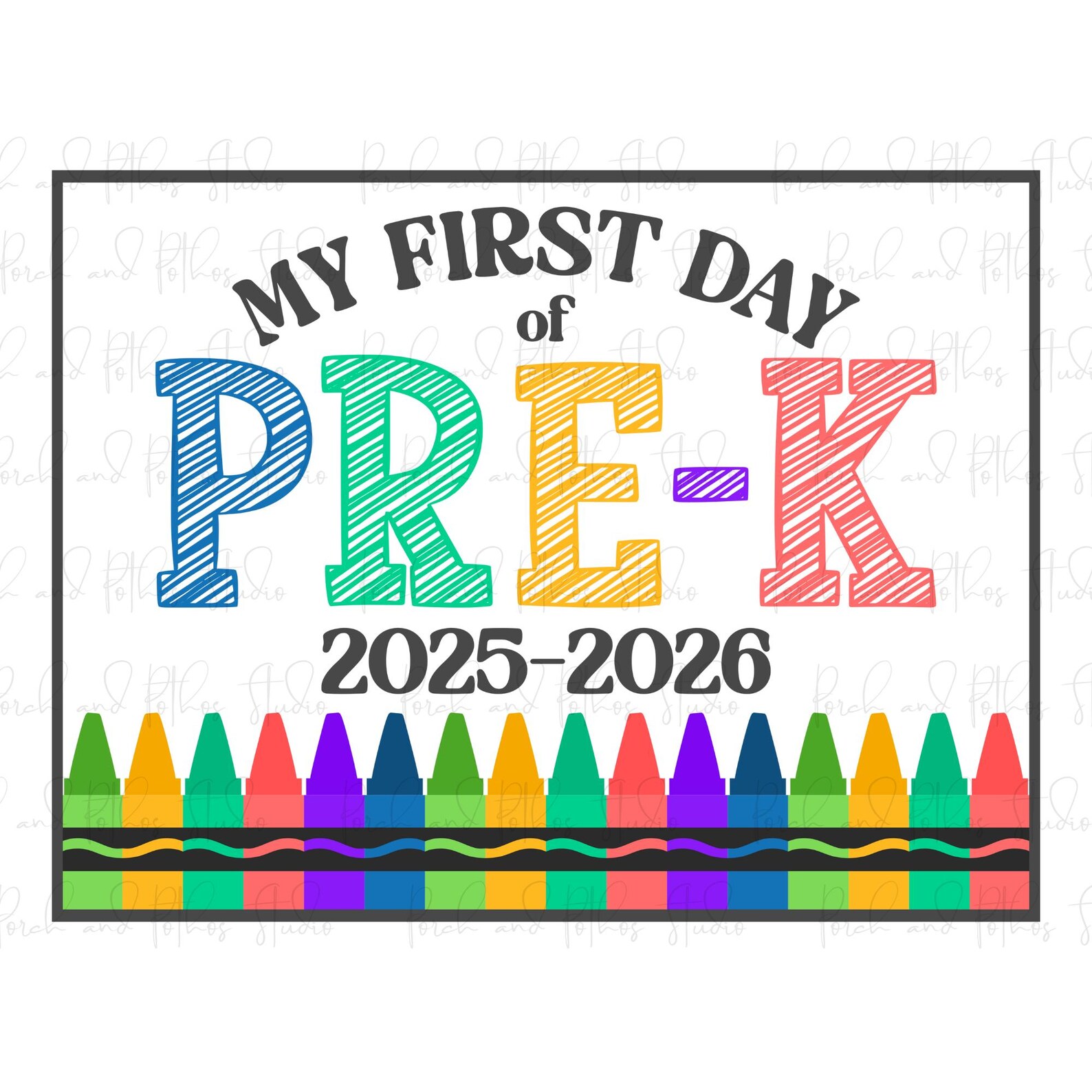 First Day of Pre-k Sign Bundle: Printable Photo Prop (SVG, PNG, PDF) - Etsy