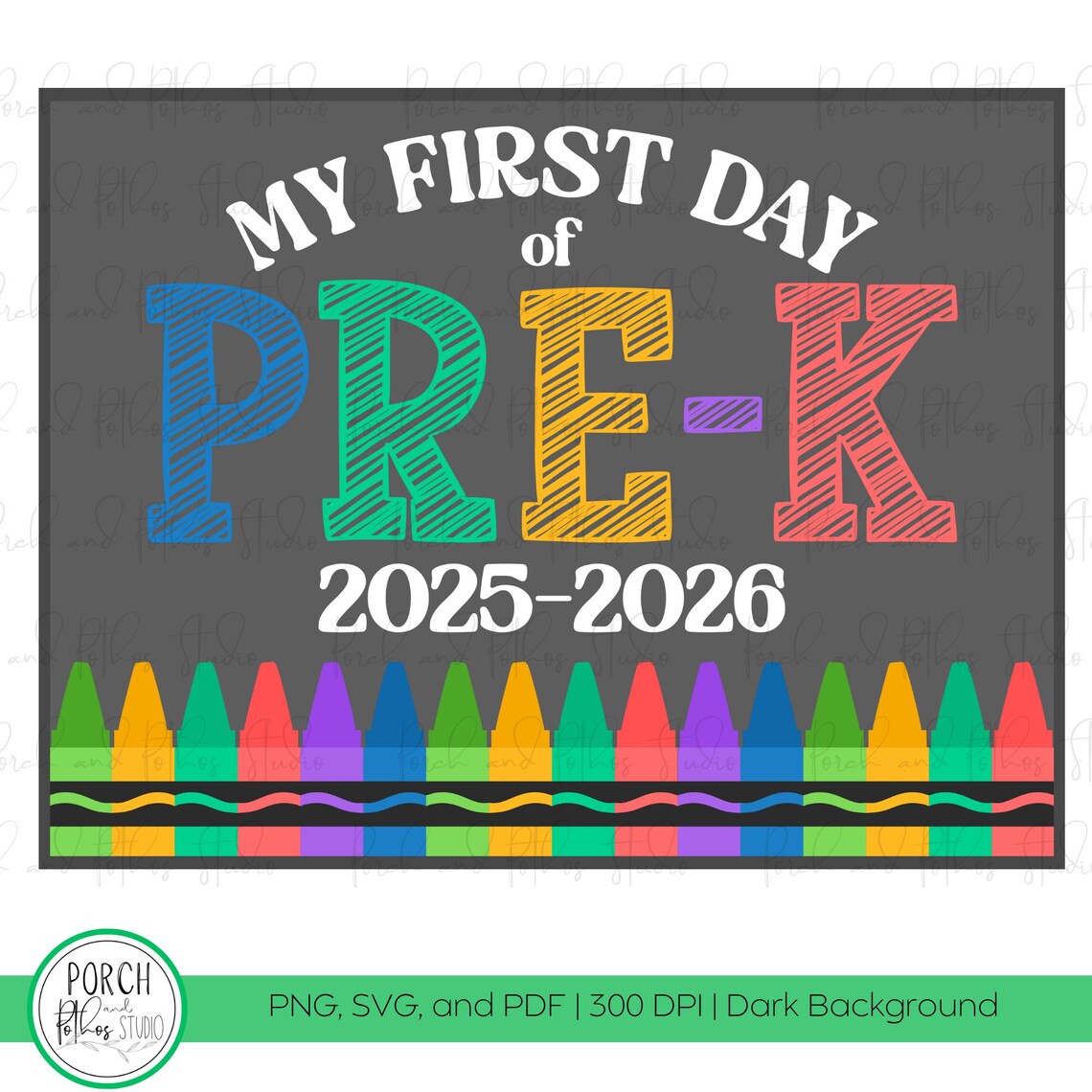 First Day of Pre-k Sign Bundle: Printable Photo Prop (SVG, PNG, PDF) - Etsy