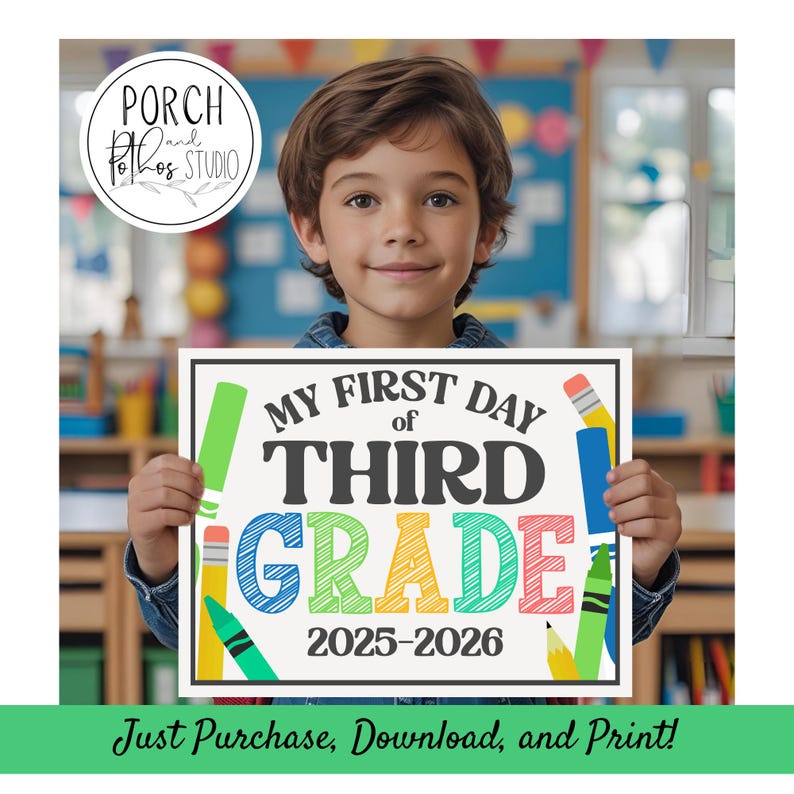 My First Day of Third Grade SVG PNG and PDF Bundle | Back to School ...