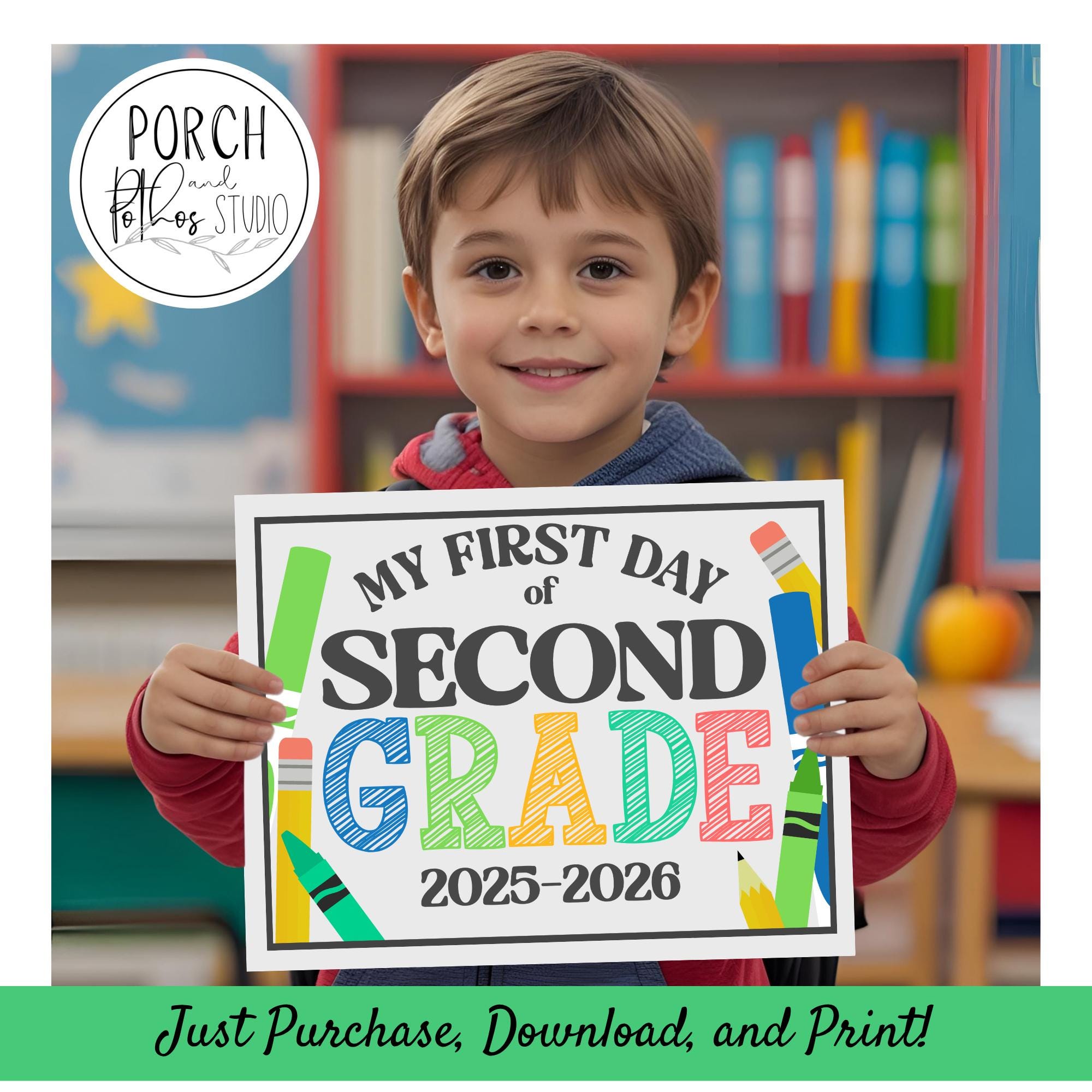 My First Day of Second Grade SVG PNG and PDF Bundle | Back to School ...