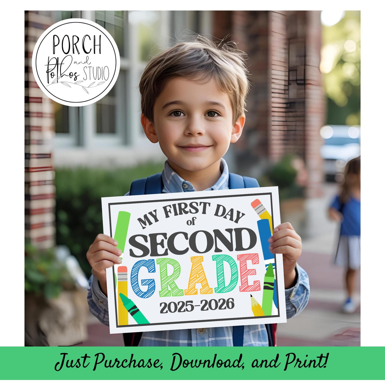 My First Day of Second Grade SVG PNG and PDF Bundle | Back to School ...