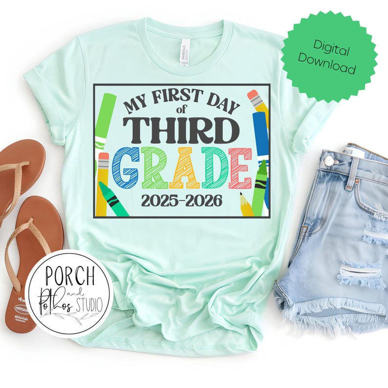 My First Day of Third Grade SVG PNG and PDF Bundle | Back to School ...
