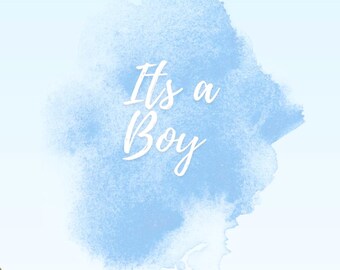 Baby Blue It's a Boy Digital Design to Use for Gender Reveal, Baby ...