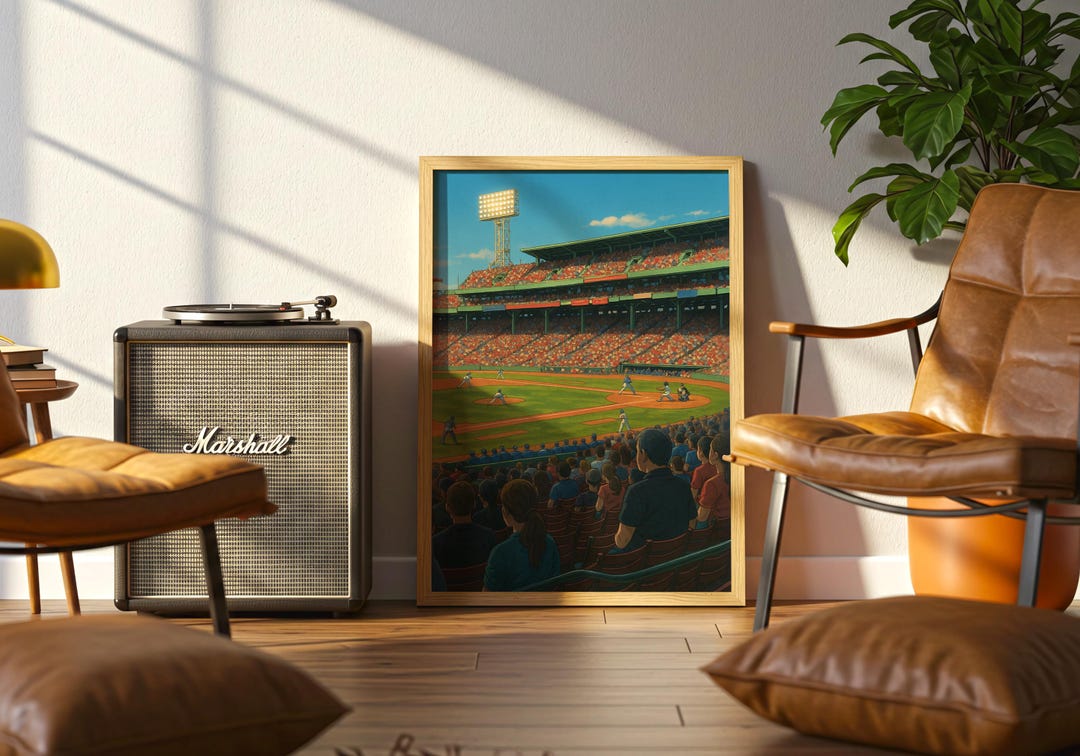 Fenway Park Baseball Poster: Red Sox Art Print (digital Download) - Etsy