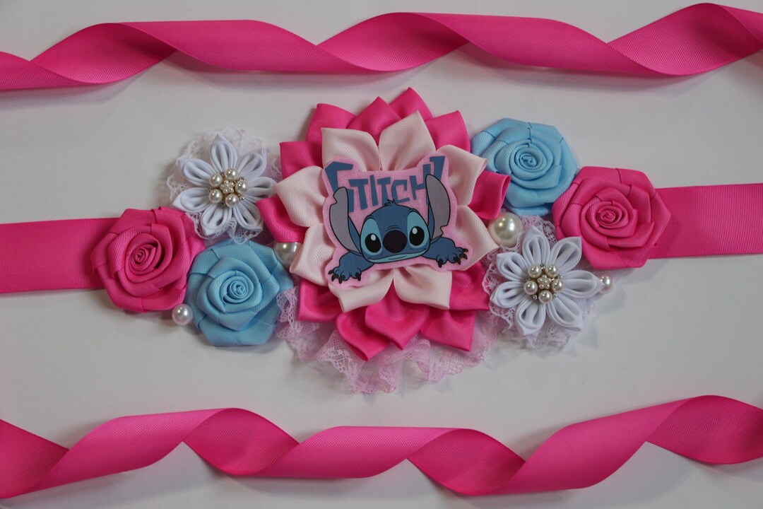 Maternity Sash Lilo and Stitch Pregnancy Gift Mommy to Be Daddy to Be ...