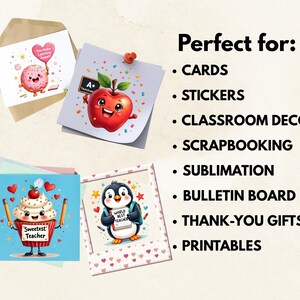 Teacher Appreciation Clipart Bundle: 32 Cartoon Animals, School ...
