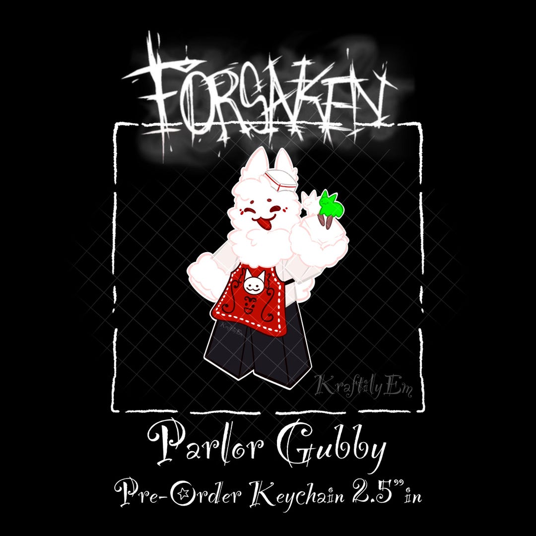 Parlor Gubby Keychain | Pre-order Only, 2.5”inches | Elliot From Roblox ...