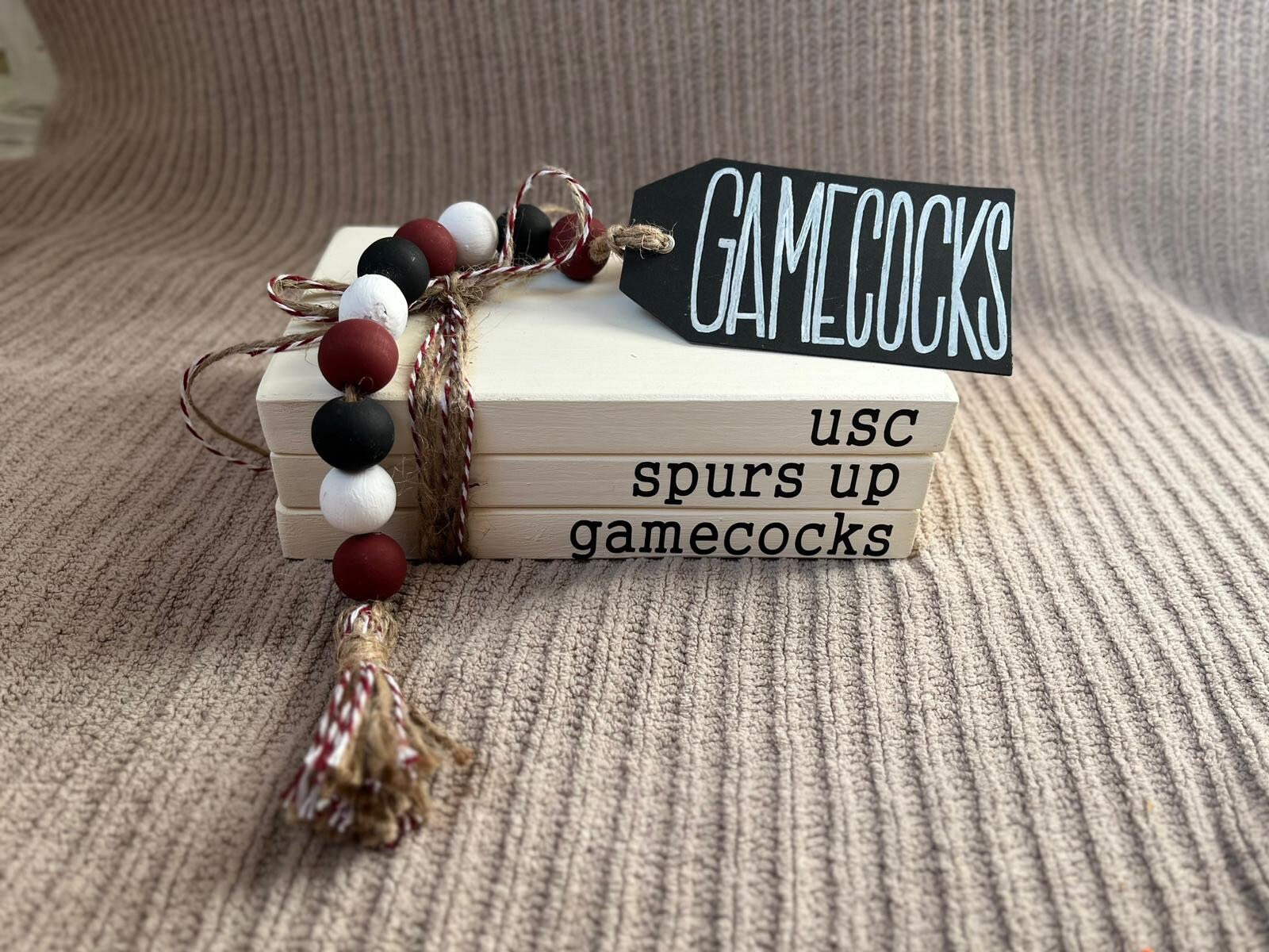 Football Faux Book Stacks | USC Gamecocks | SEC Home Decor Basketball ...