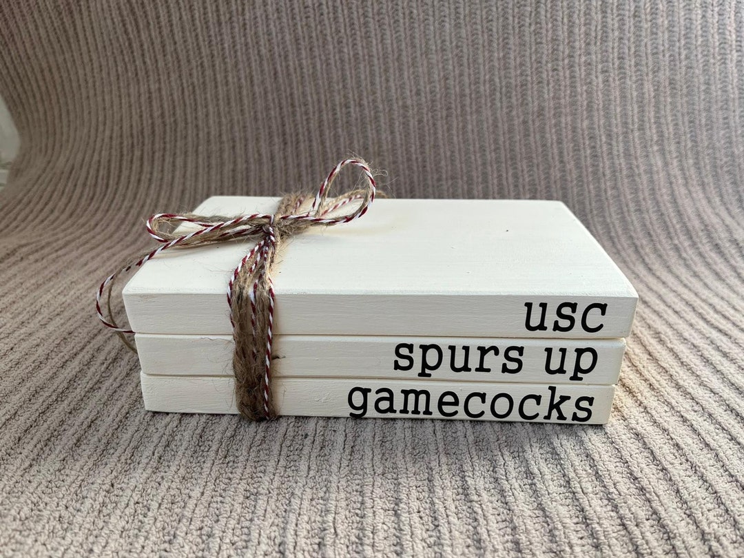 Football Faux Book Stacks | USC Gamecocks | SEC Home Decor Basketball ...