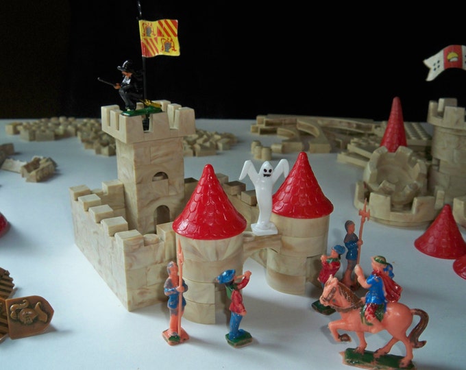 Vintage Exin Castillo Castle Blocks-large 918 Piece Set-figures ...