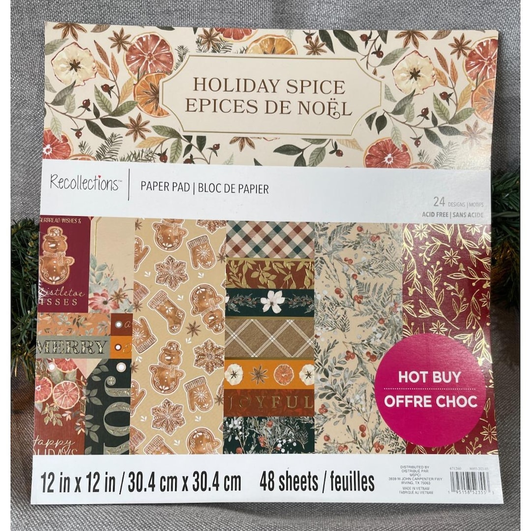 Recollections Holiday Spice 12x12 Paper Pad - Etsy