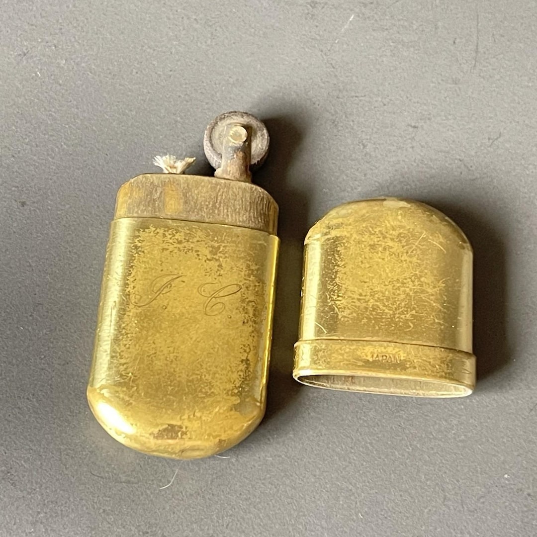 Vintage Military BRASS Trench Lighter WW2 Era Engraved Untested Japan ...