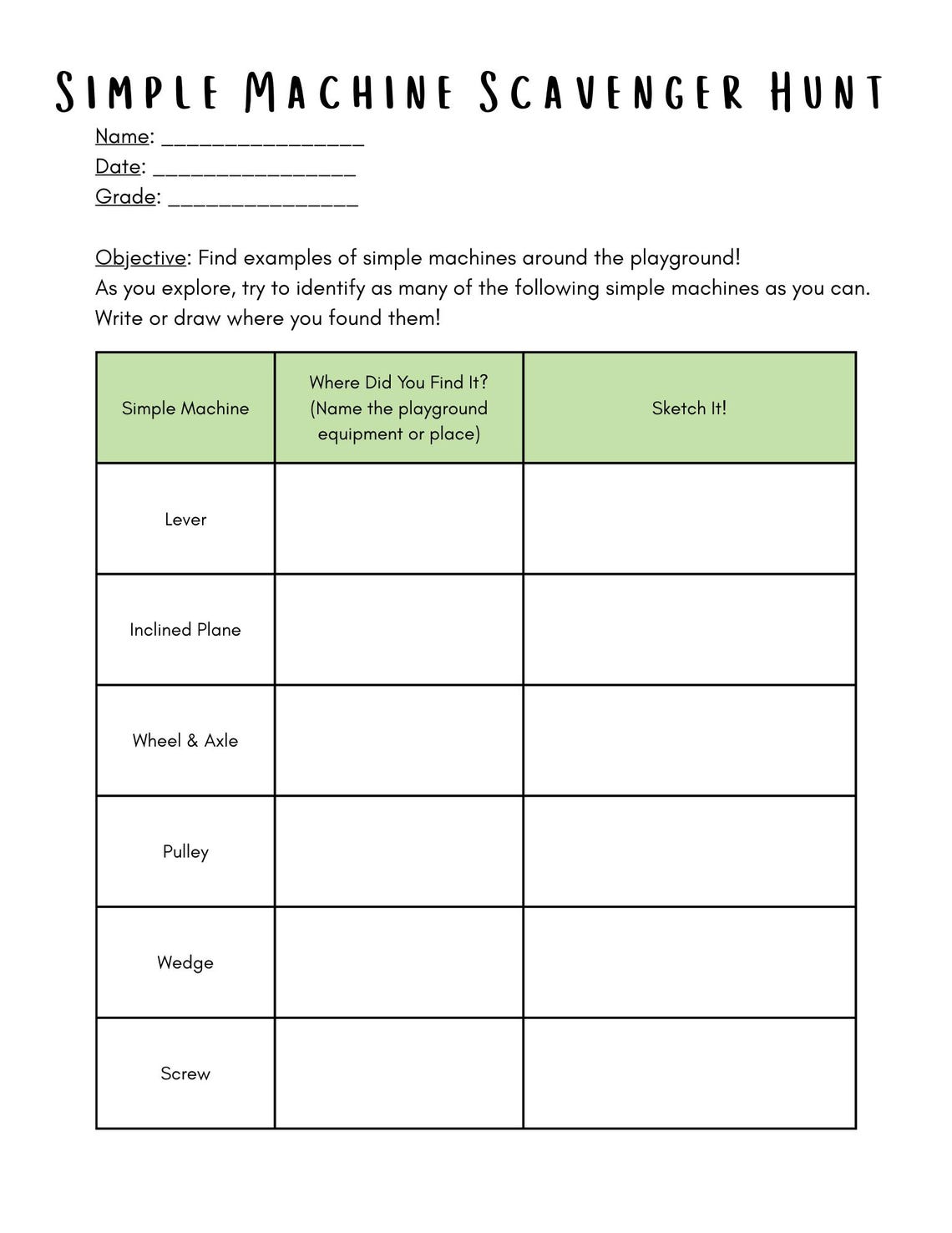 Physics at the Playground Lesson Plan - Etsy