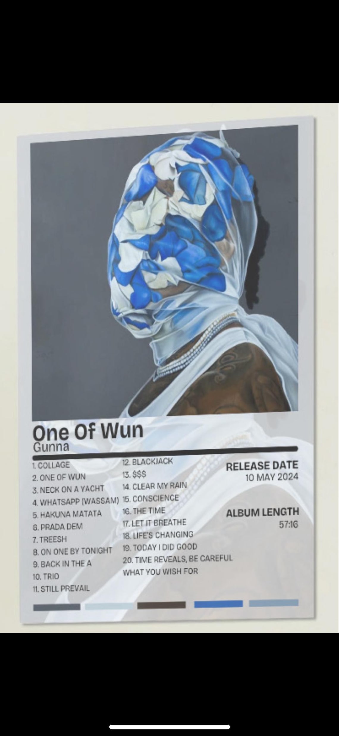 Gunna Album Cover Poster | ONE OF WUN - Etsy
