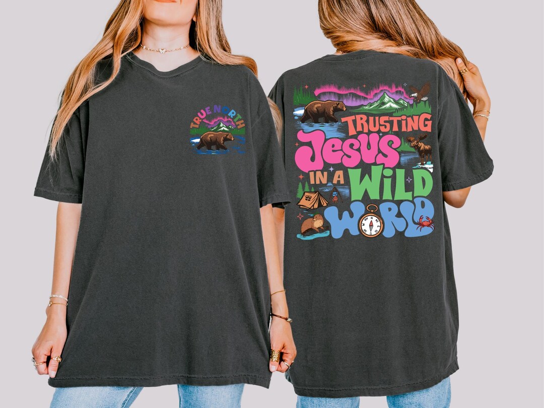 Trusting Jesus in a Wild World Shirt, Christian Comfort Colors Shirt ...