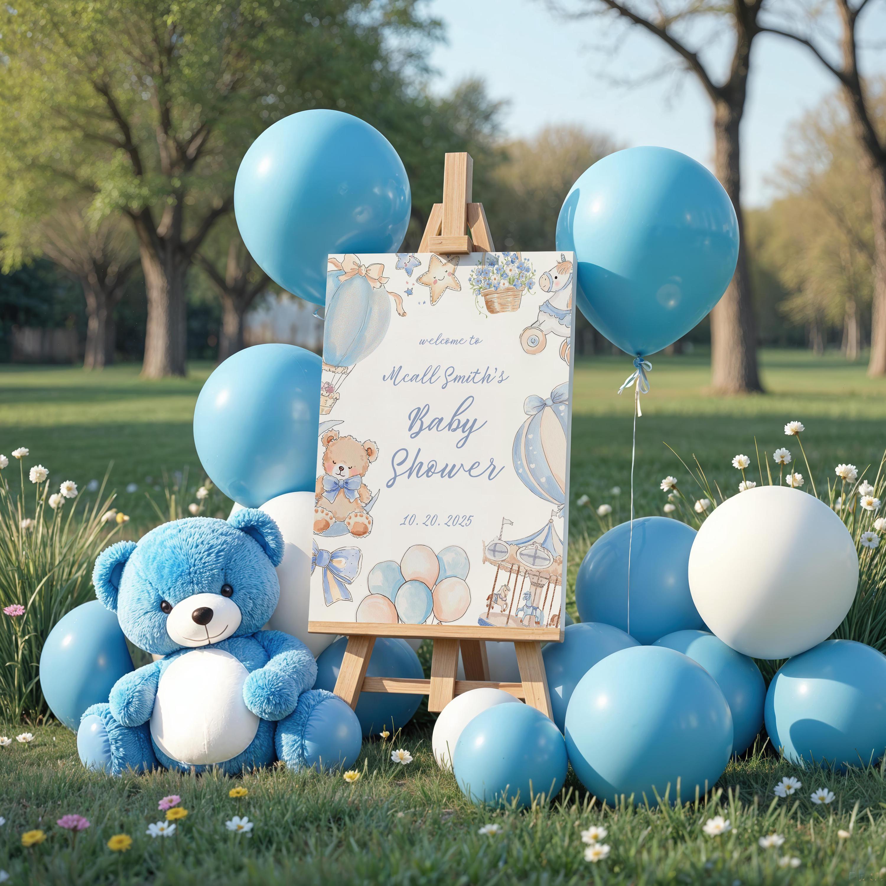 Boy Baby Shower Welcome Sign: Customizable Template (18x24) - Etsy