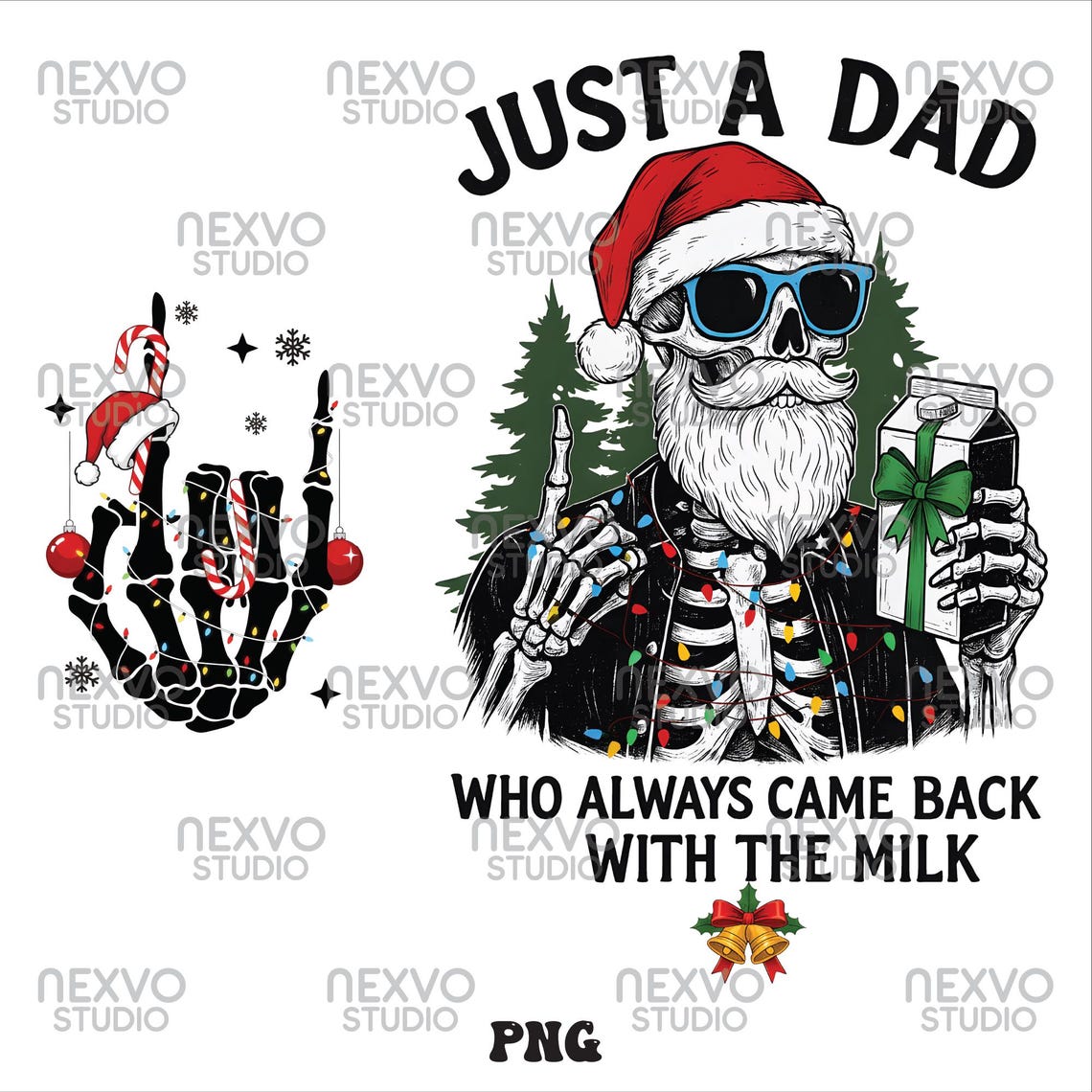 Just A Dad Who Always Came Back With the Milk PNG, Funny Christmas ...