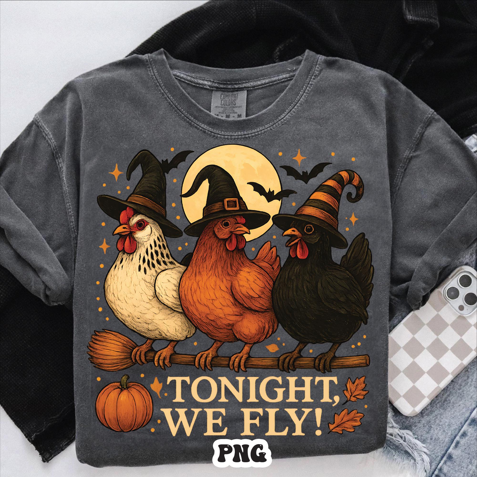 Funny Chicken Halloween PNG: Spooky Farmhouse Digital Design - Etsy