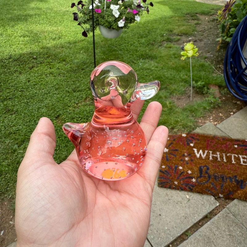 Duck Glass Paperweight - Etsy