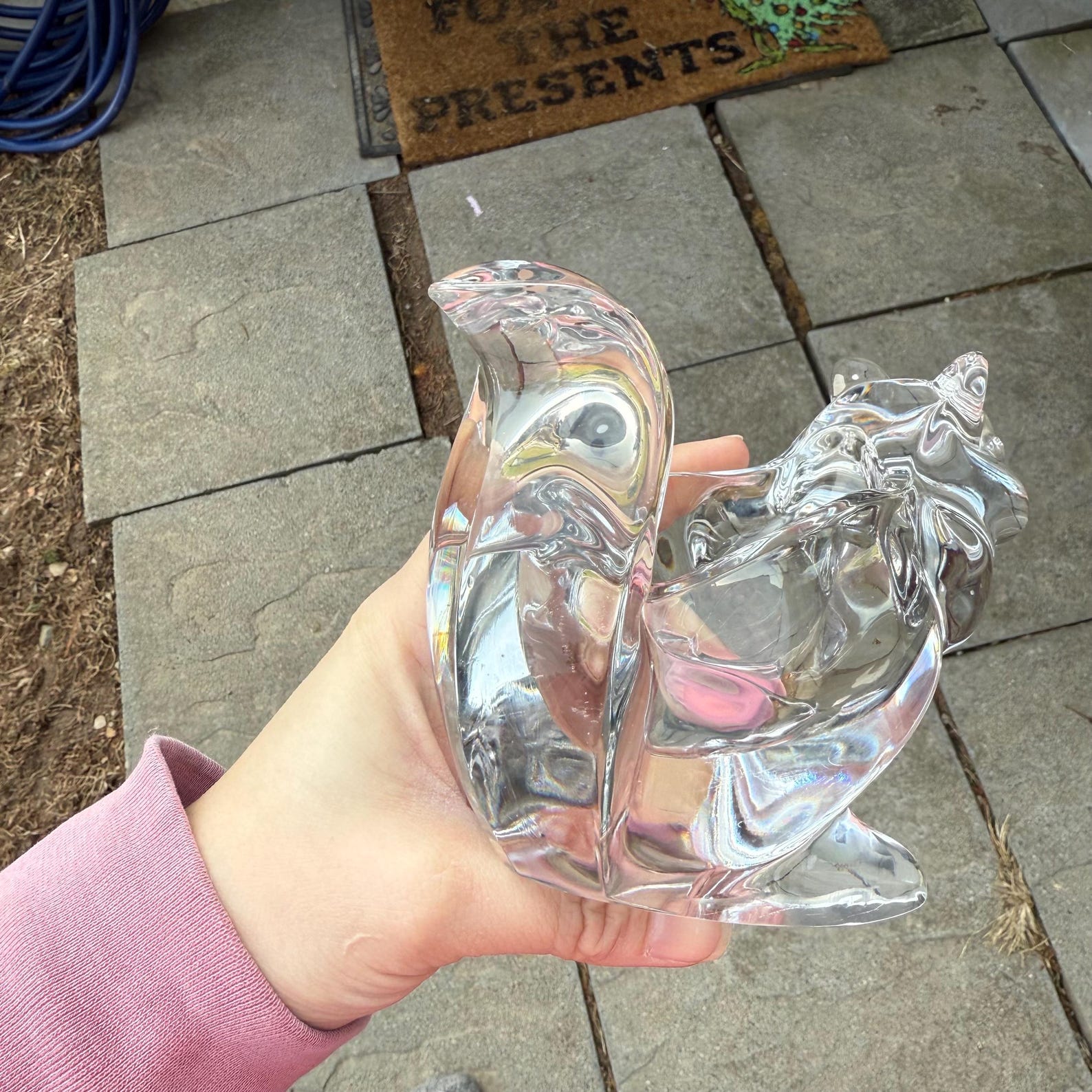 Vintage Clear Glass Squirrel Nut Candy Dish Trinket Catch All Sasaki ...