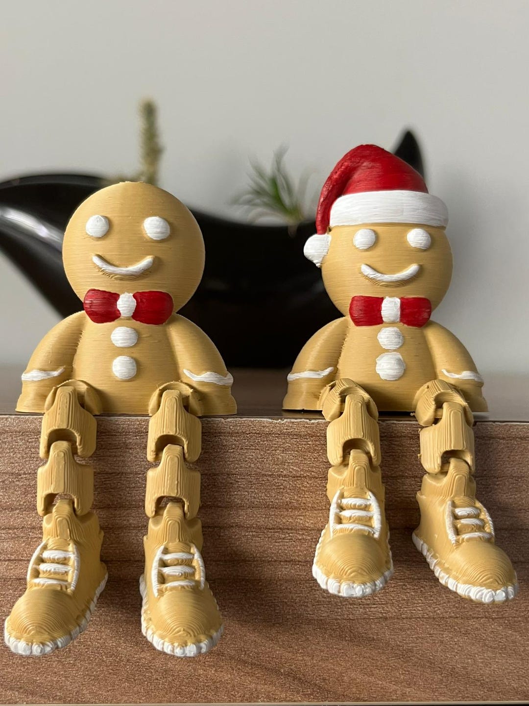 Jointed Gingerbread Man Shelf Decoration | Hand Painted 3D Print - Etsy