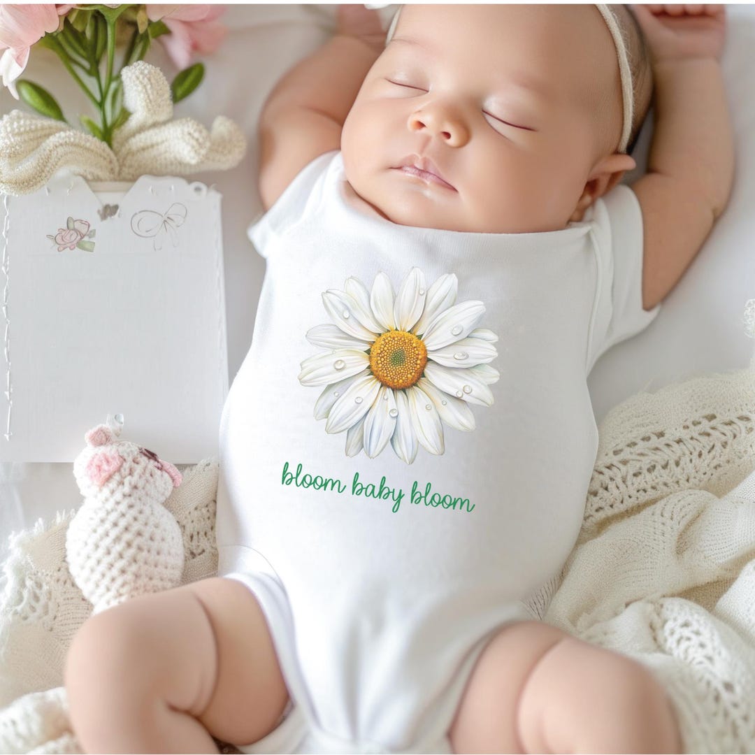 Bloom Baby Onesie Daisy Baby Outfit Spring Baby Outfit Baby Shower Gift ...