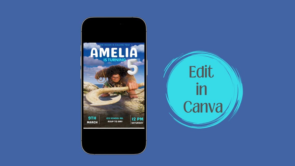 Maui Themed Birthday Party Template, Moana Themed Birthday Party ...