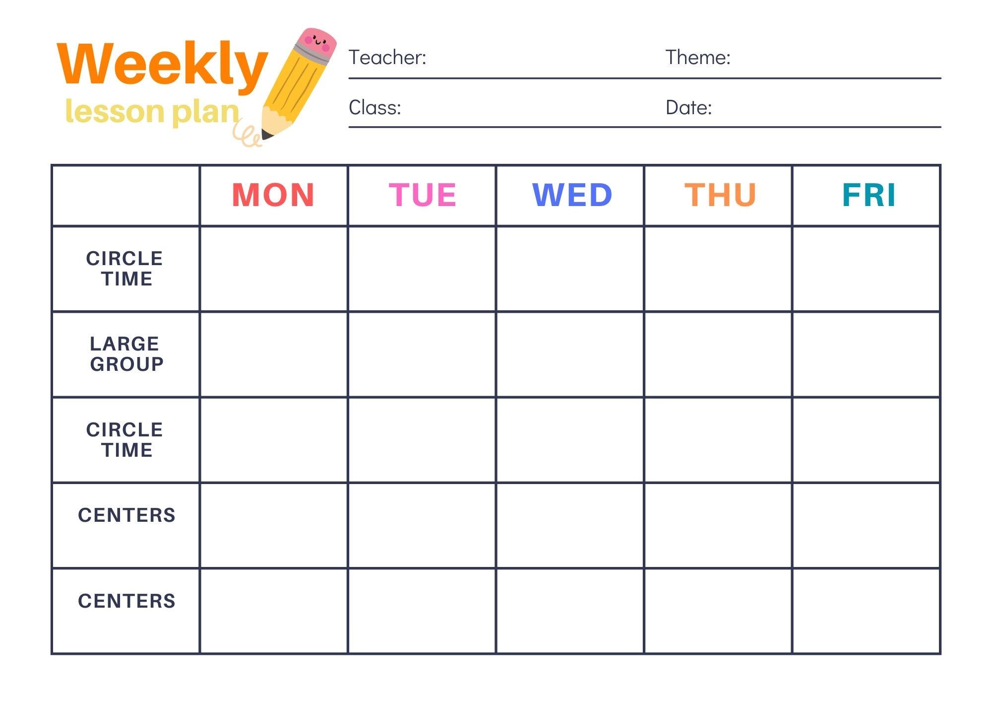 Weekly Lesson Plan - Etsy