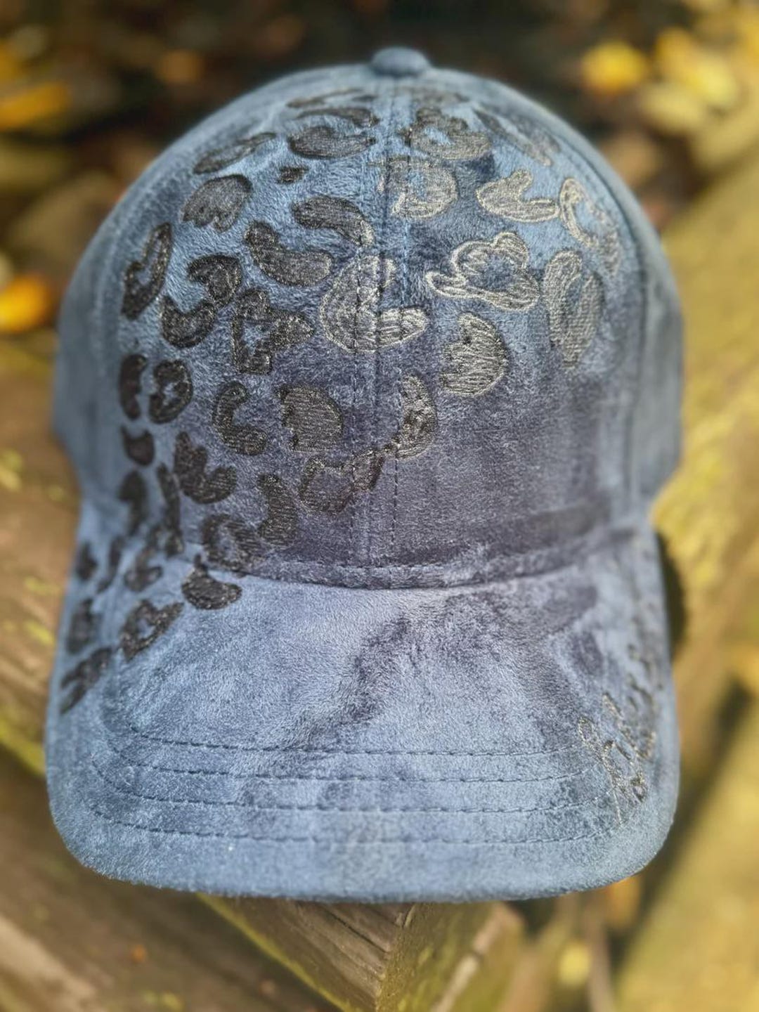 Cheetah Print Navy Ball Cap - Etsy