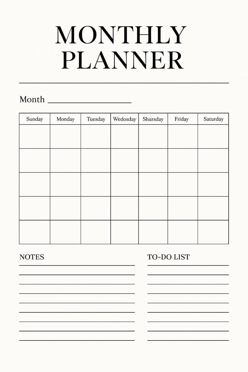 Printable Planner Bundle: Daily, Weekly, Monthly, Fitness, Budget ...