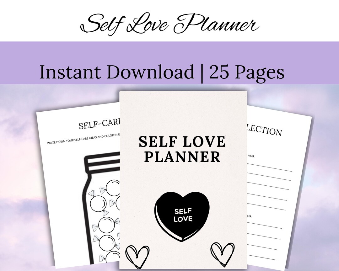 Self Love Planner Printable: Guided Journal & Workbook (digital ...