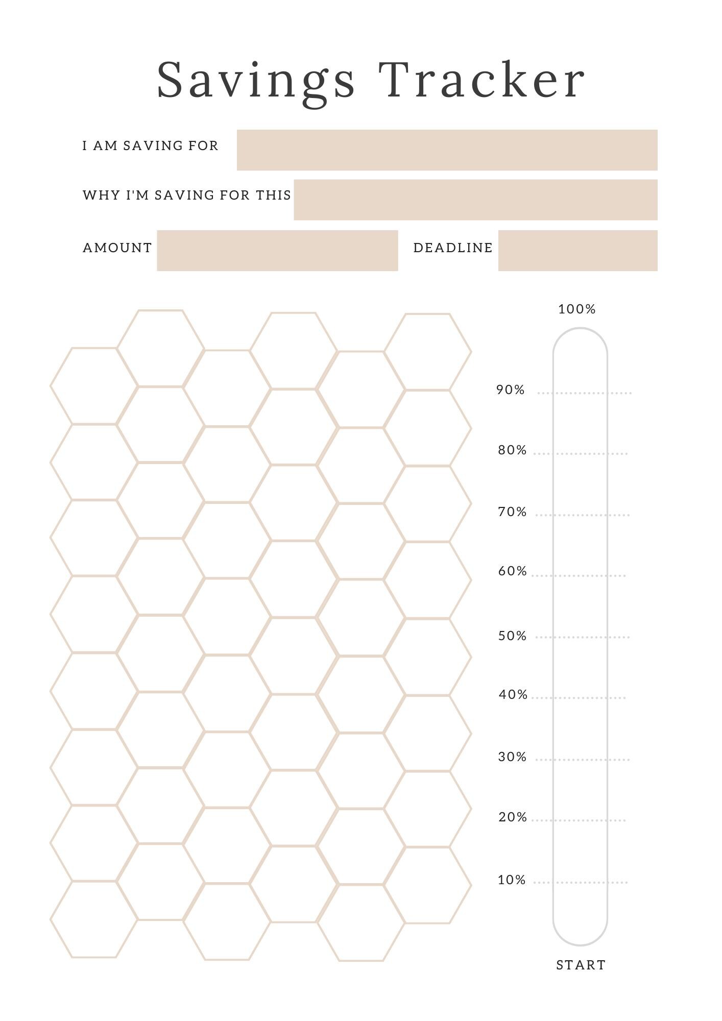 Savings Tracker Printable: Budget & Money Saving Challenge (PDF) - Etsy
