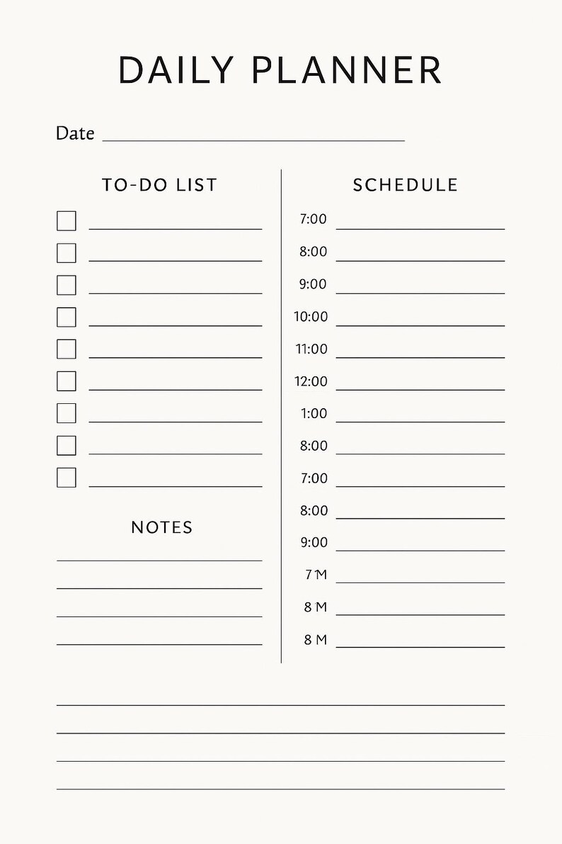 Printable Planner Bundle: Daily, Weekly, Monthly, Fitness, Budget ...