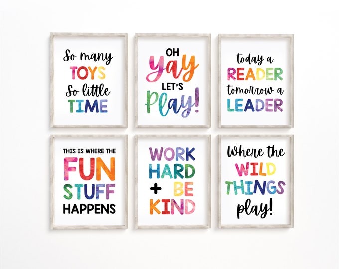 Where the Fun Stuff Happens Wall Art, Playroom Poster, Playroom Decor ...