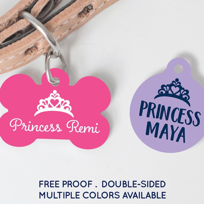Princess Dog Tag - Etsy