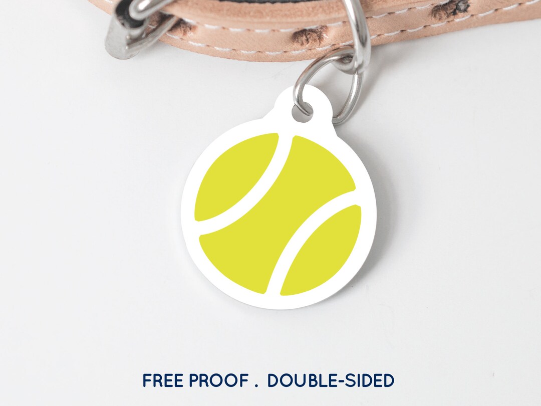Tennis Ball Funny Pet Tag Dog Tag Cat Tag Custom ID Tag Pet - Etsy