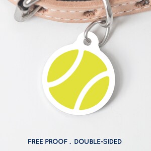 Tennis Ball Funny Pet Tag Dog Tag Cat Tag Custom ID Tag Pet - Etsy